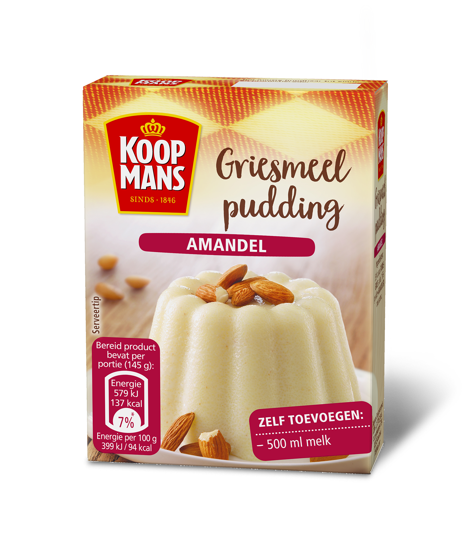 Griesmeelpudding Vanillesmaak - Product - Koopmans.com