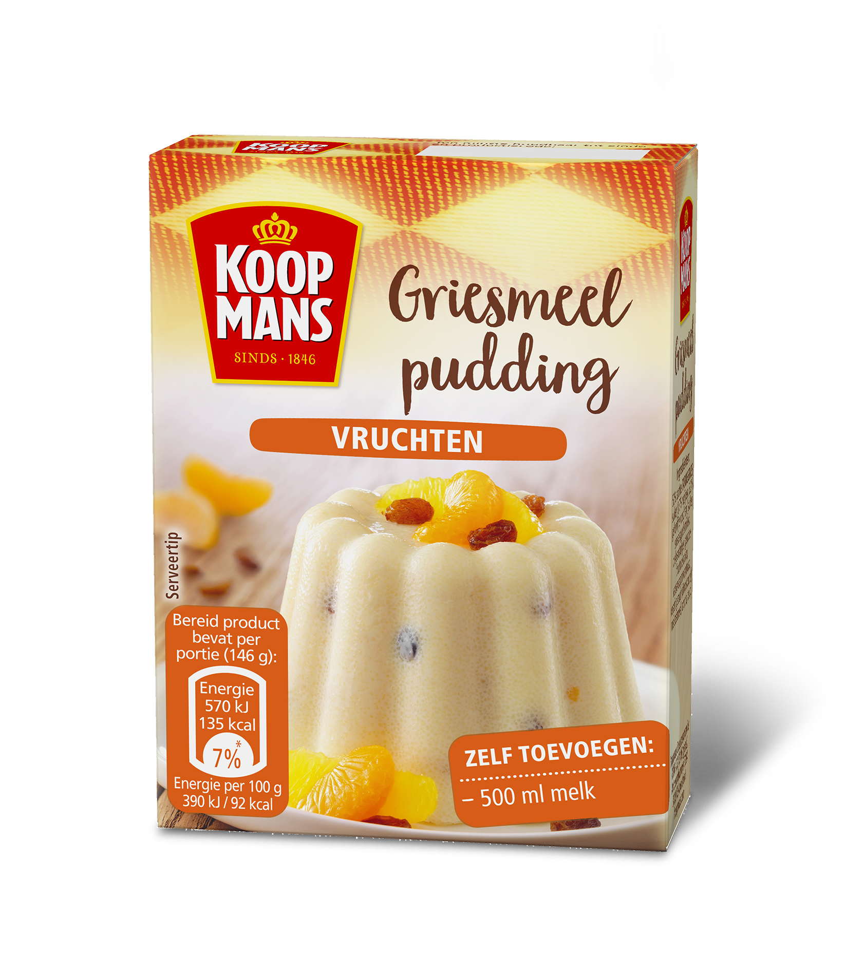 Griesmeelpudding Vanillesmaak - Product - Koopmans.com