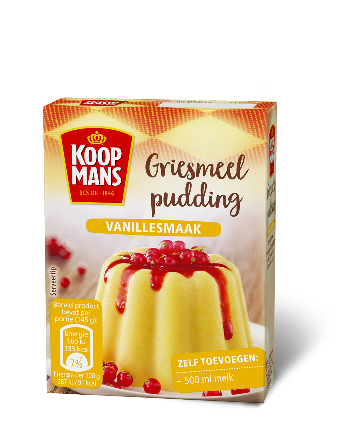 Griesmeelpudding Vanillesmaak - Product - Koopmans.com