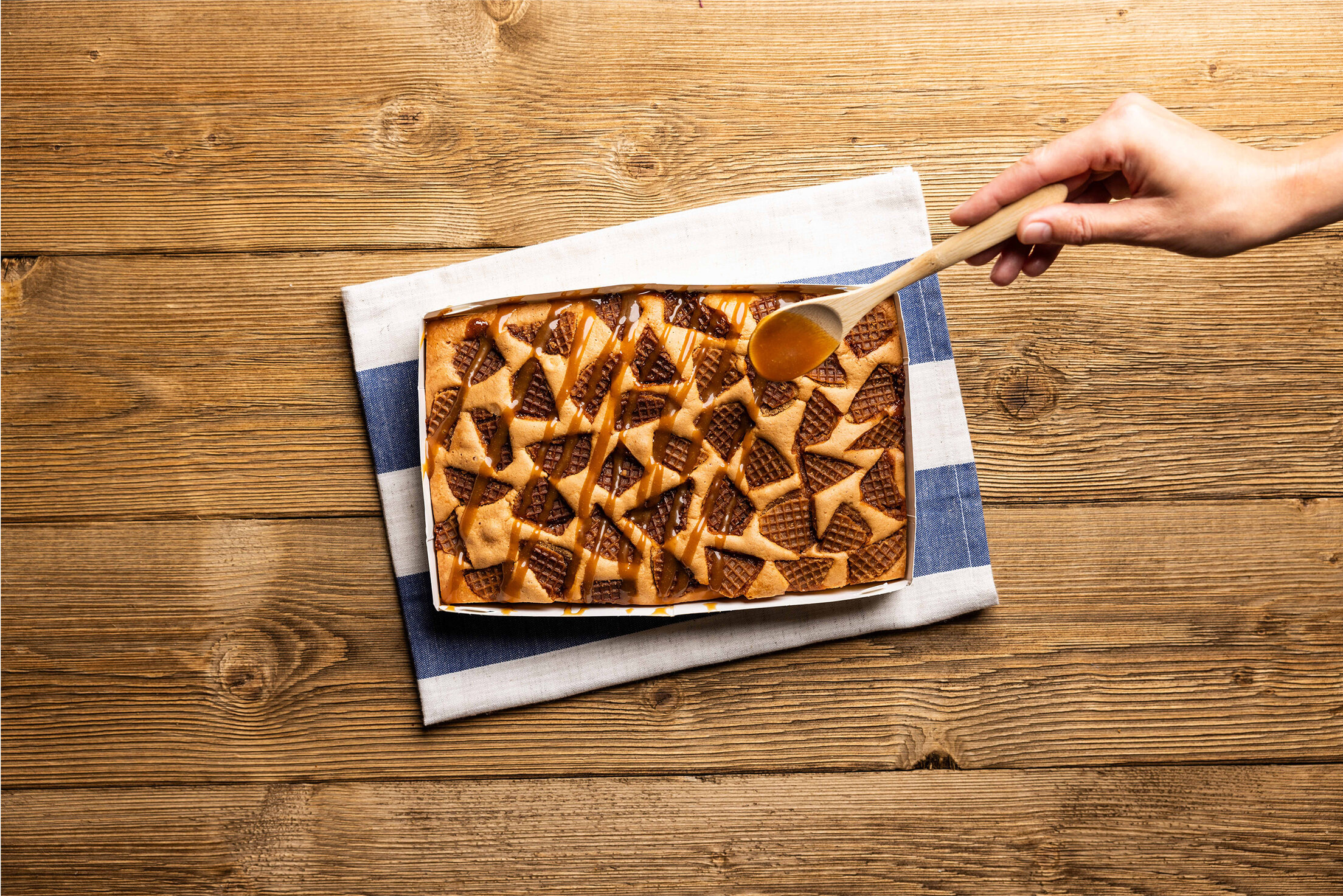 Plaatcake stroopwafel - Recept - Koopmans.com